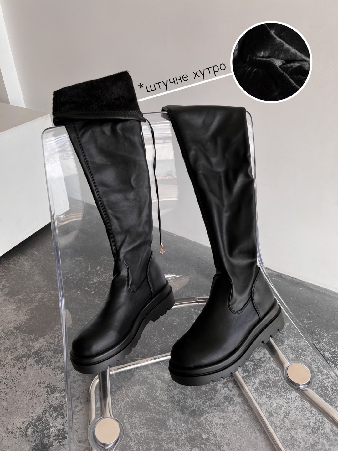 Ботфорти Chiko black | LadyBoom