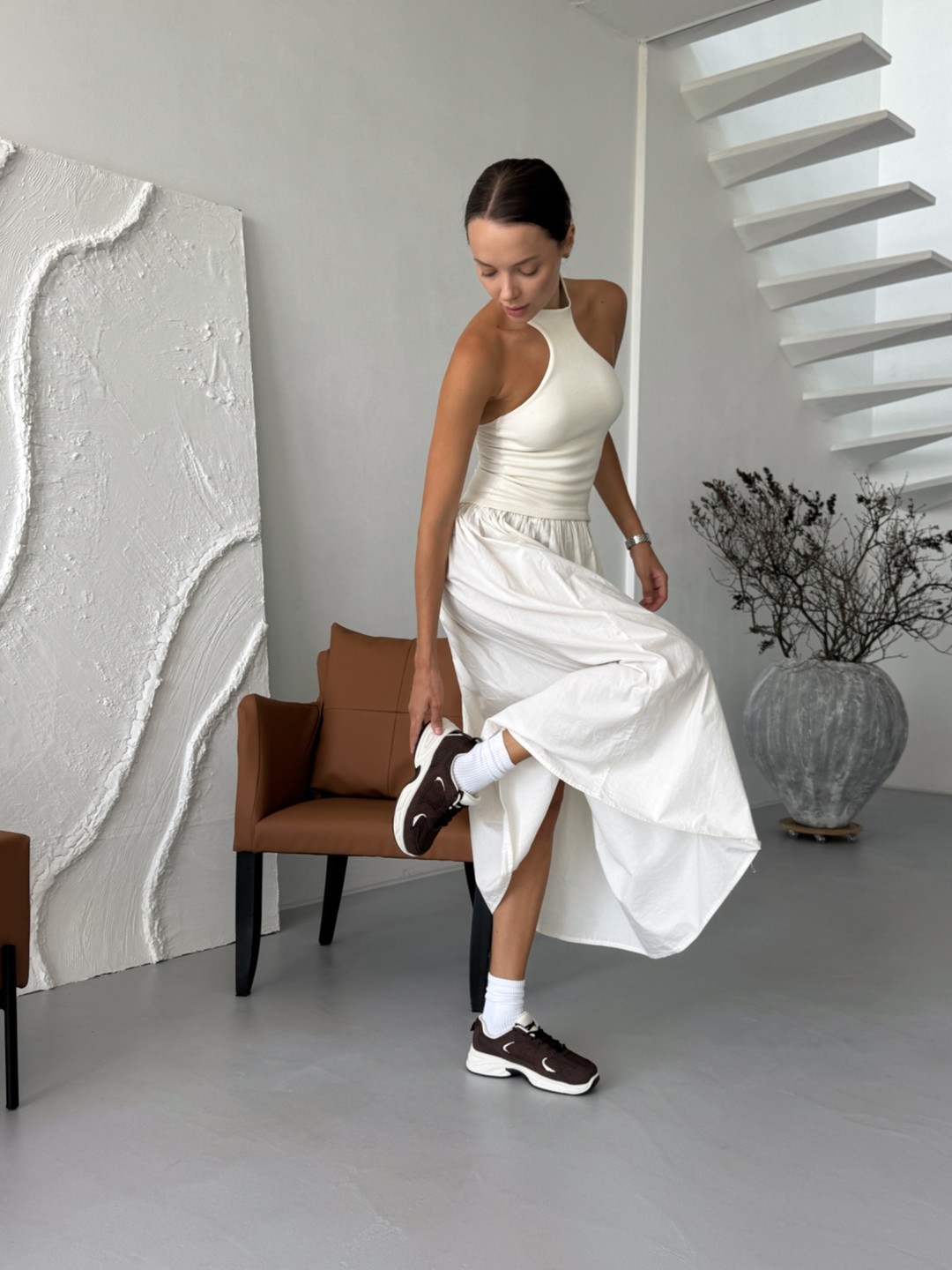 Кросівки базові темно брунатні Ladyboom