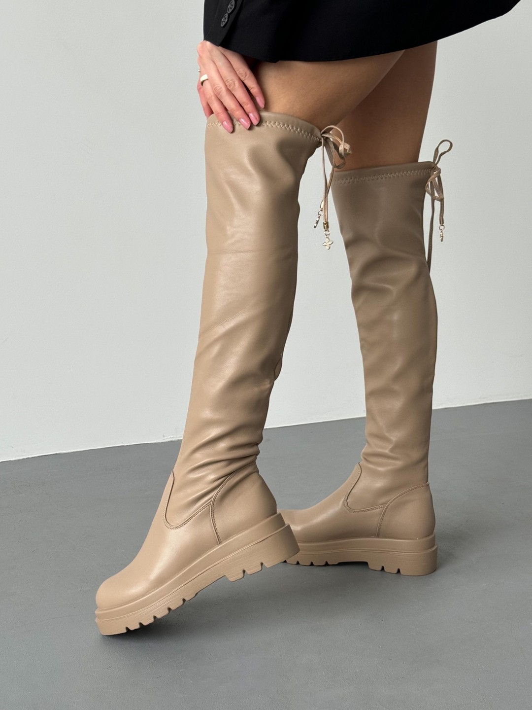 Ботфорти Chiko блідо-брунатні | LadyBoom