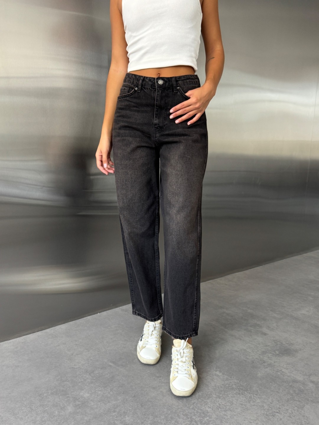 Джинси МОМ чорні | LadyBoom