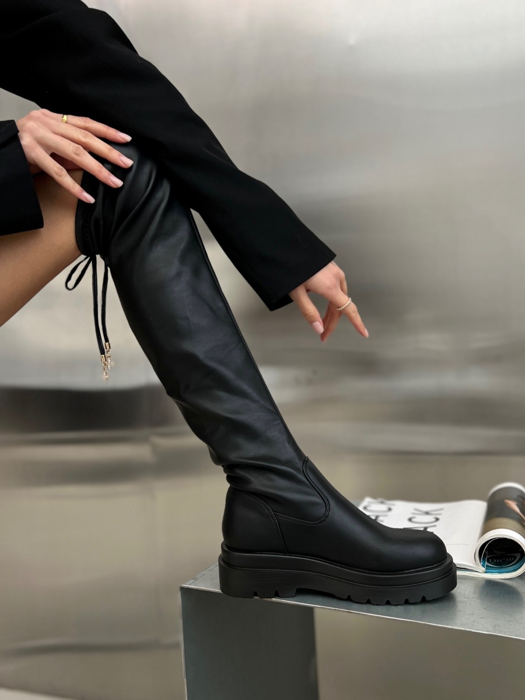 Ботфорти Chiko black | LadyBoom