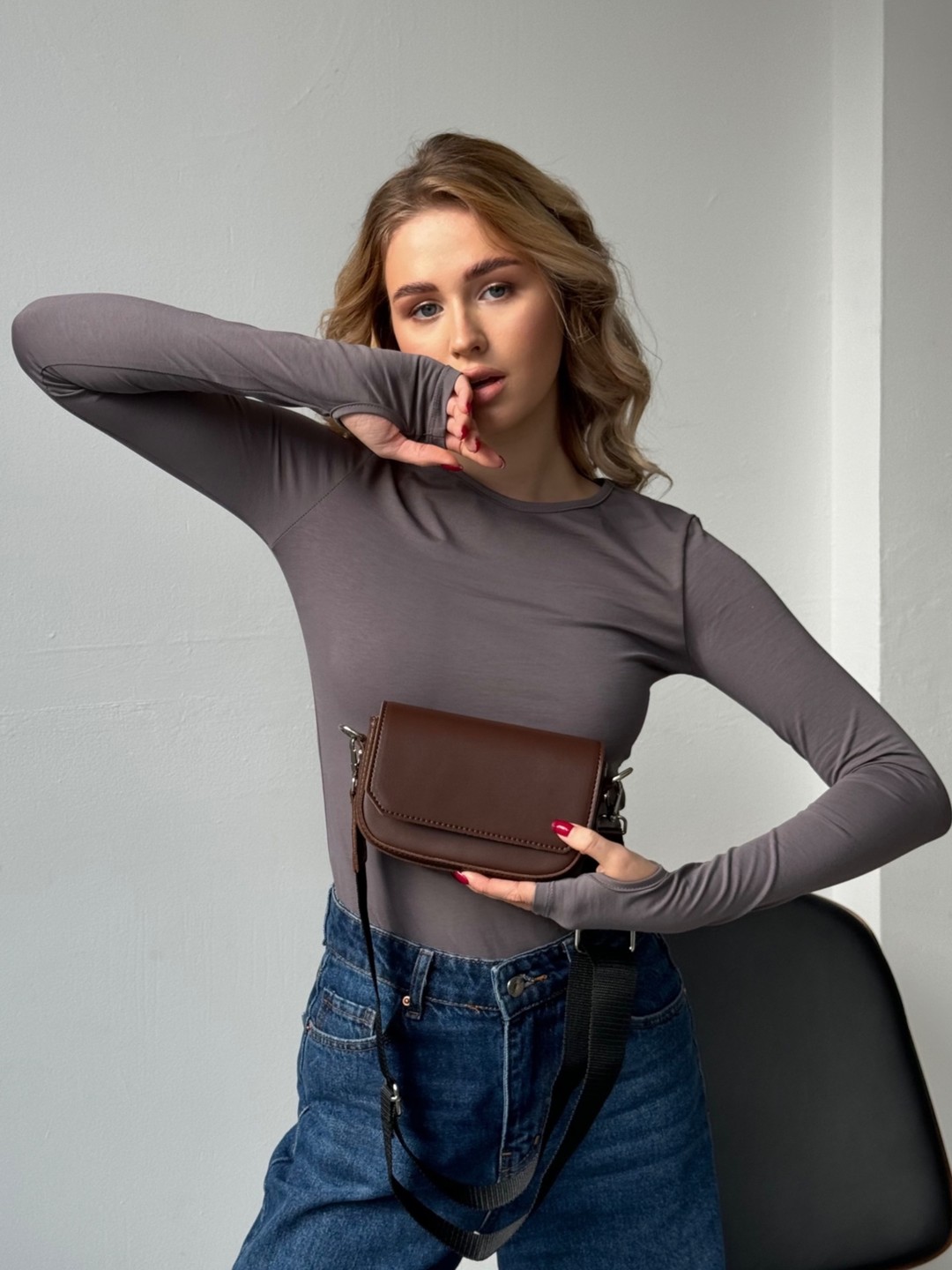 Сумка Flap коричнева | LadyBoom