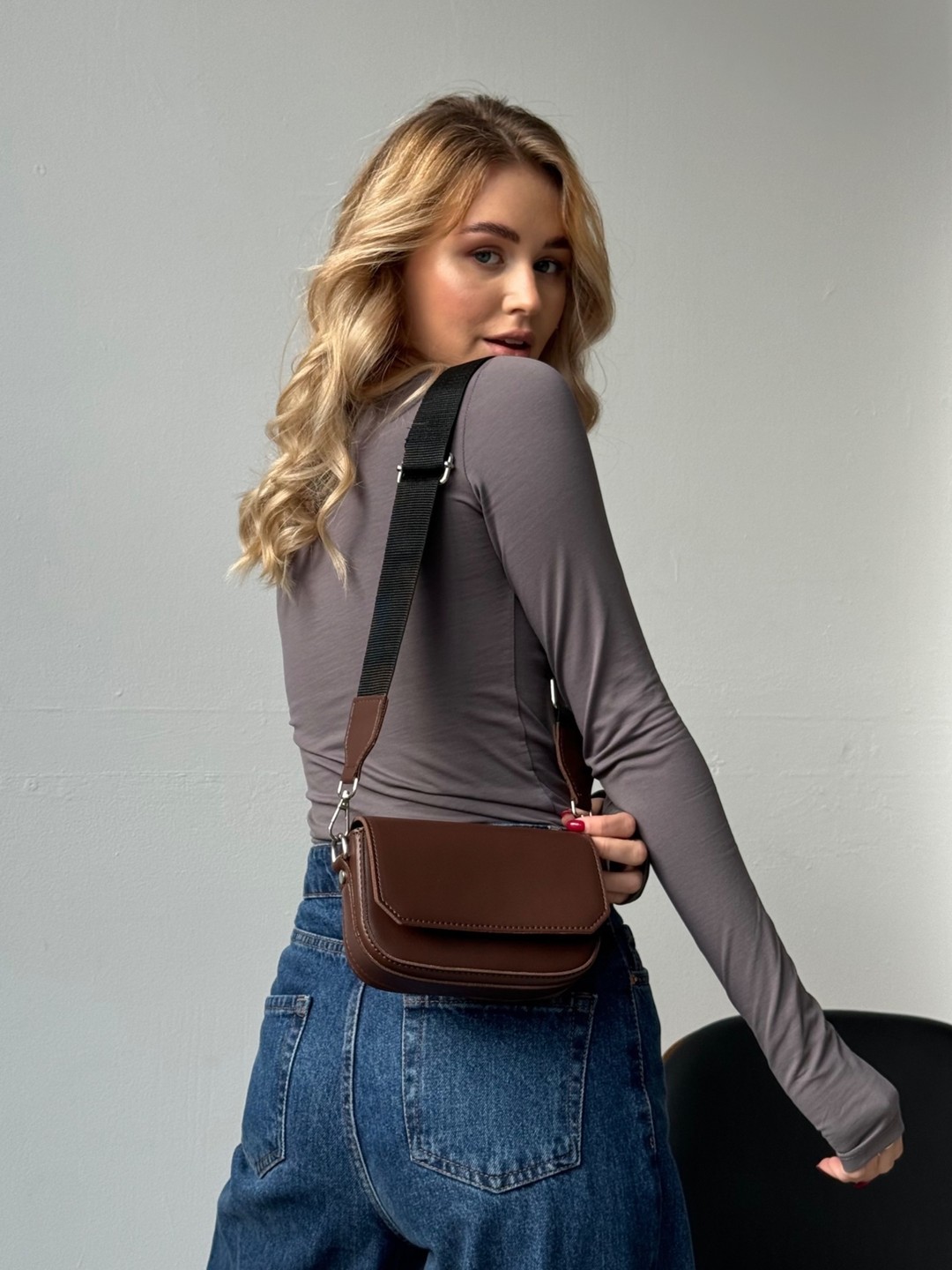 Сумка Flap коричнева | LadyBoom