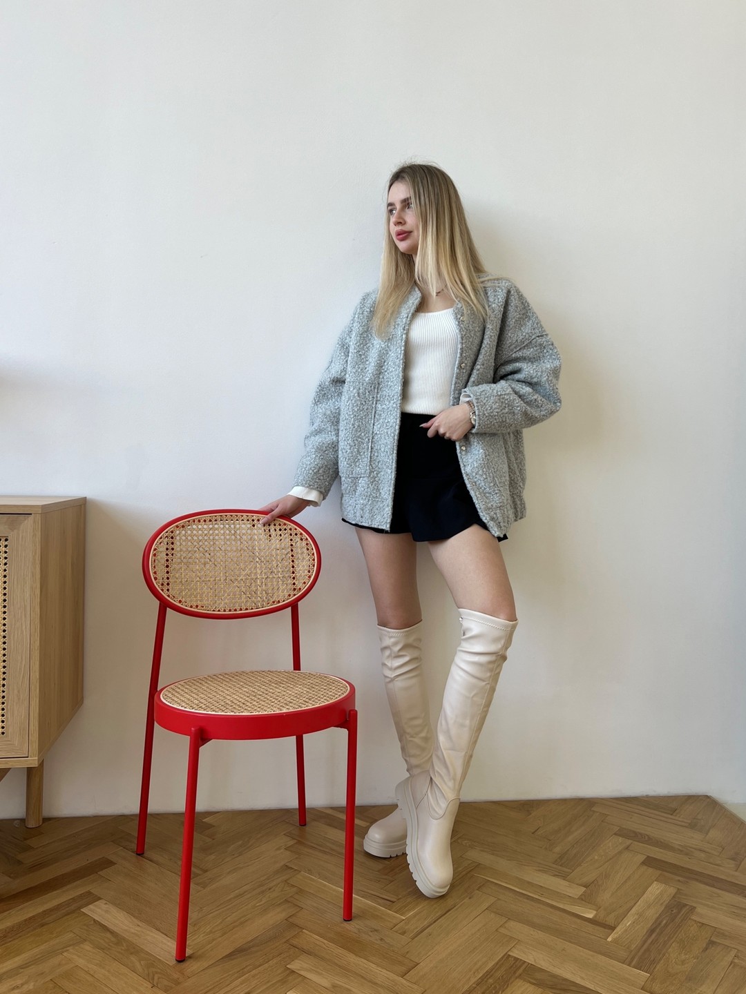 Ботфорти Chiko бежеві | LadyBoom